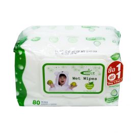 ผ้าเปียกFRESH PLUS APPLE FRAGRANCE80ชิ้น