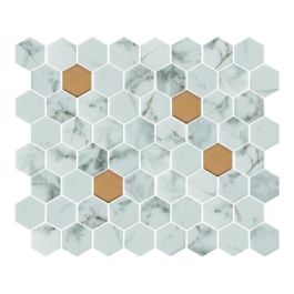 โมเสคMONT BLANC HEX MIX COPPER 32X28CM*A
